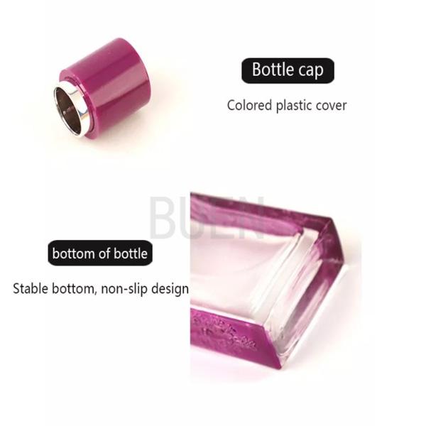 Cosmetic Packaging Glass Perfume Bottle With Color Plastic Cover ...
